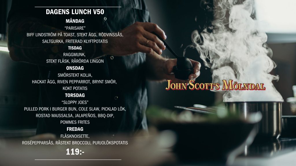 Lunch | John Scott’s Mölndal